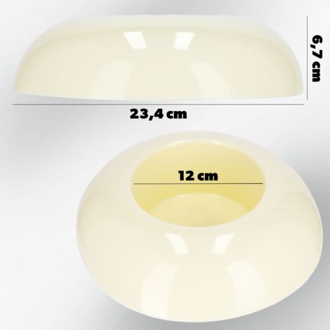 KADAX Ikebana aus Kunststoff, Blumentopf, Blumenschale, rund, 12 cm, Creme