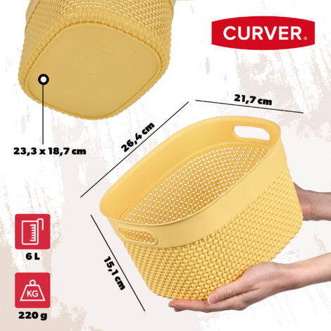 Curver Filo Behälter aus recyceltem Kunststoff 6L, Gelb