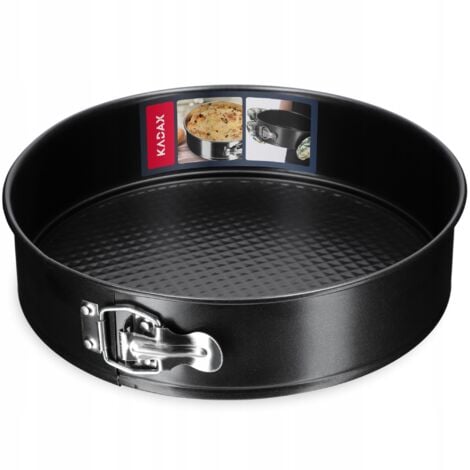 KADAX Backblech, Tortenform, runde Backform, Kuchenform, 28 cm, Schwarz