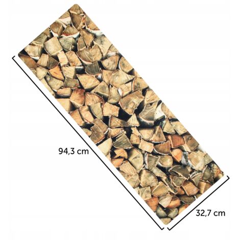 KADAX Tischläufer aus Filz, Holzscheit