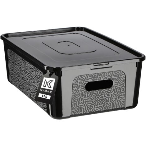 KADAX rechteckige Aufbewahrungsbox mit Deckel, stapelbare Lagerbox ...