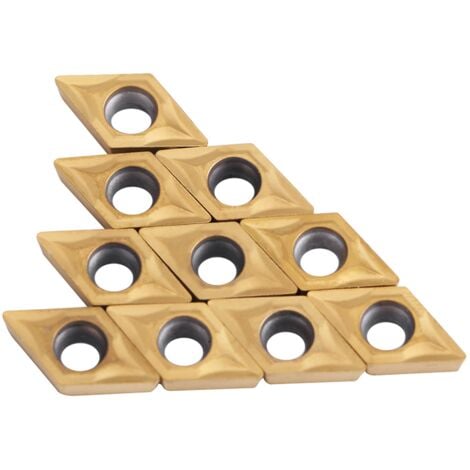 10 inserts de coupe en carbure pour outil de tournage CNC, livrés dans une boîte de rangement