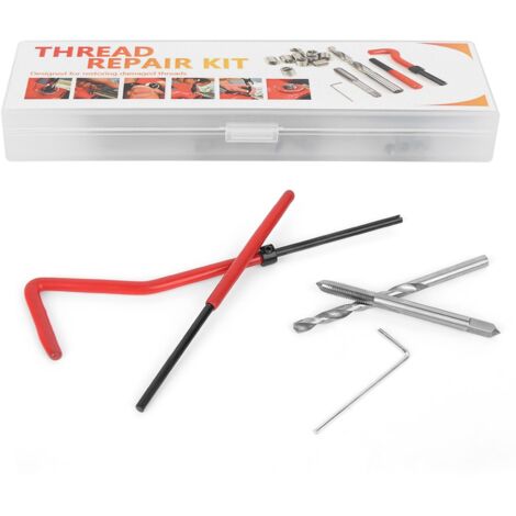 Kit d'inserts de réparation de filetage 25 pièces M4 avec boîte en plastique transparente pour ...