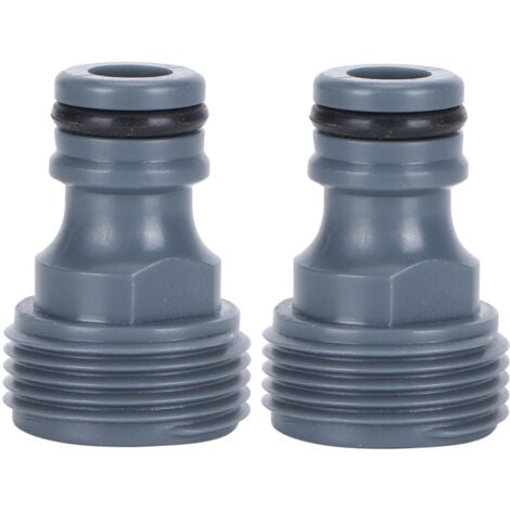 Lot de 2 raccords rapides pour tuyau d'arrosage G3/4 à filetage mâle