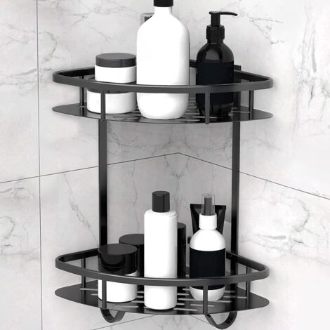 Étagère de douche sans perçage en aluminium, support pour gel douche et ...