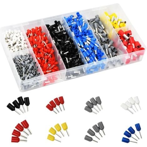1200 Pièces Cosses Electriques a Sertir, Embout de Cablage, Cosse Cable électrique, Cosse à ...