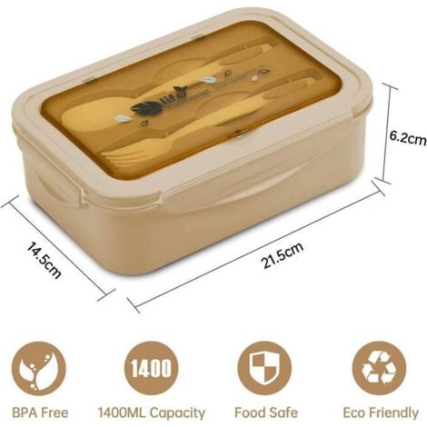 Bento Lunch Box - Boîte repas compartiment avec des Couvert à 3 Couches ...