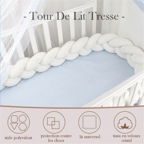 Tour de lit bébé- 3 Tissage Bébé Coussin Serpent Tressé Pare - Choc ...