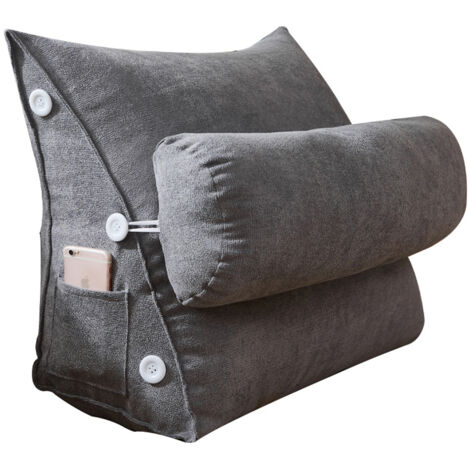 Coussin de lecture pour lit, grand coussin de dossier pour adulte avec ...