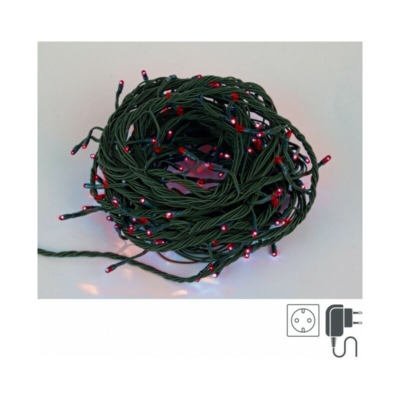 Cadena de 180 Luces LED Rojas 8x Int-Est