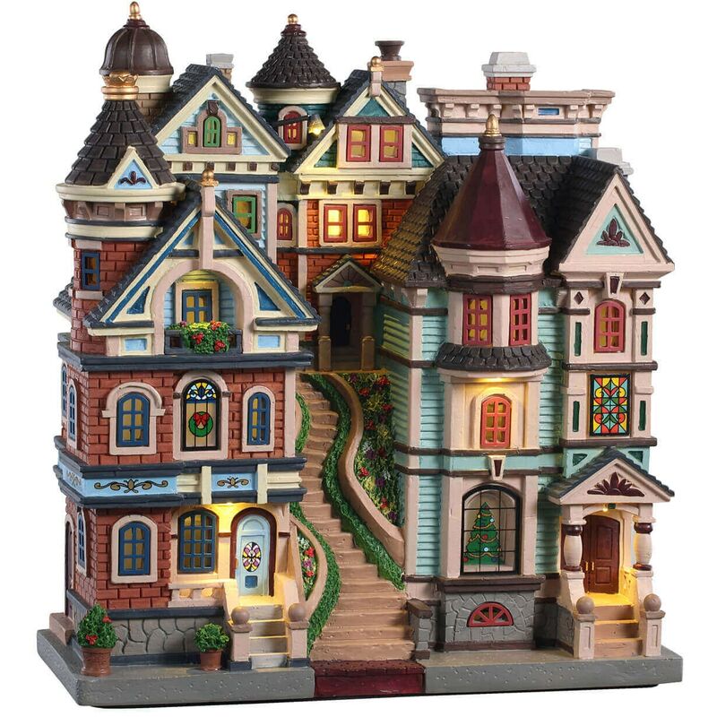 Lemax Casas en una colina B/O 4.5 V - Casas en una colina B/O 4.5 V para Christmas Village