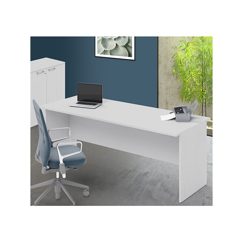 Escritorio de oficina color blanco 160 x 80 x H 74 cm