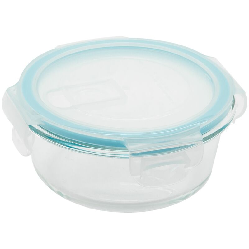 Recipiente Redondo Con Tapa Con Ventilación 400 Ml Vidrio