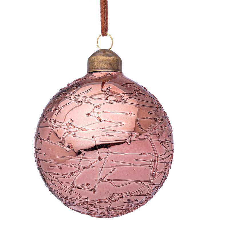 Esfera de cristal rosa Glaciate D80mm