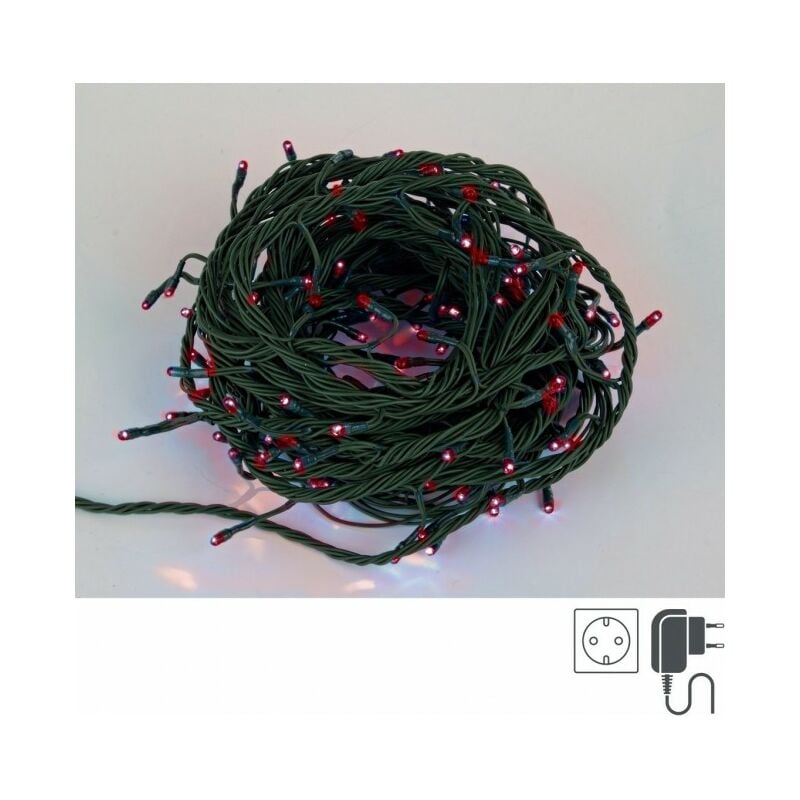 Cadena de 180 Luces LED Rojas 8x Int-Est