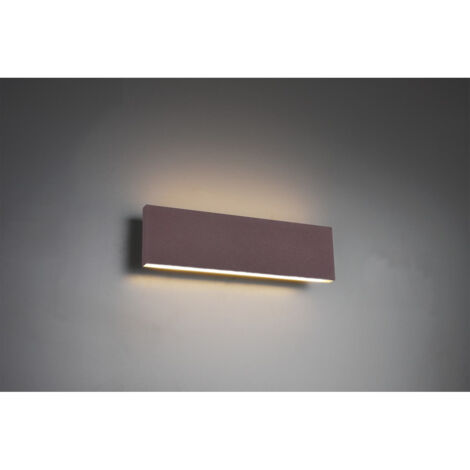 Aplique de pared rectangular Concha Rust Double Led Emission Trio Lighting