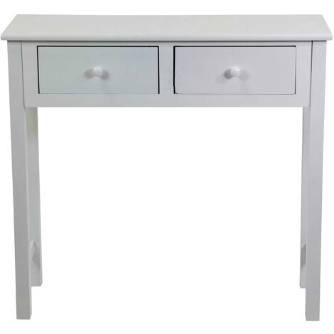 Mueble Eleonora consola blanco 2 cajones 80x30x74cm