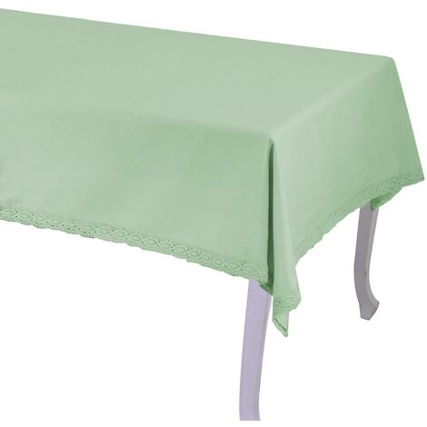 Mantel rectangular Amelie verde agua cm140x240