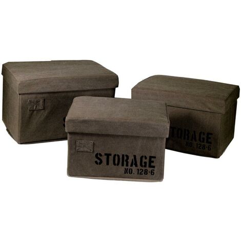 Caja de almacenaje en tejido Storage marrón