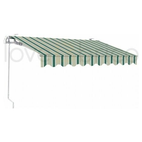 Toldo Enrollable Con Cuadradillo En Aluminio 300X200 Verde/Blanco ...