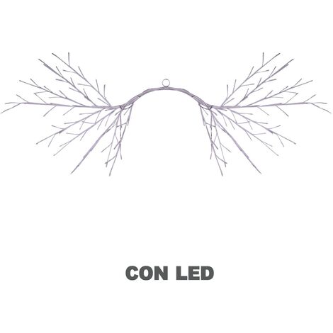 Rama de luz 144 LEDs blanco cálido cm130x80alimentación fija para exterior