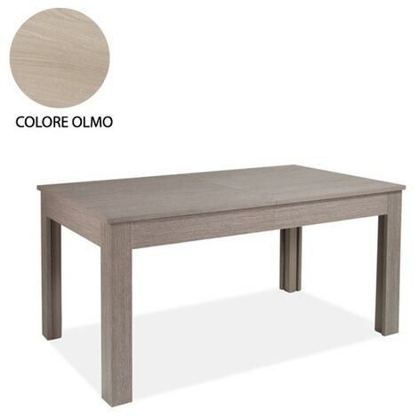 Mesa extensible en madera de melamina color olmo 160 - 320x90 cm