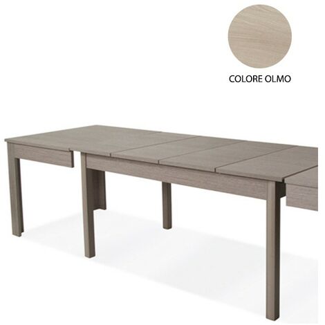 Mesa extensible en madera de melamina color olmo 160 - 320x90 cm