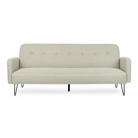 Sofá cama Bridjet Beige en tejido reclinable