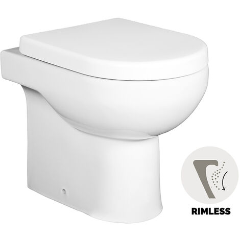 Inodoro empotrado a pared Klio Rimless - Desagüe universal