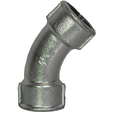 Codo largo galvanizado 45° 4"