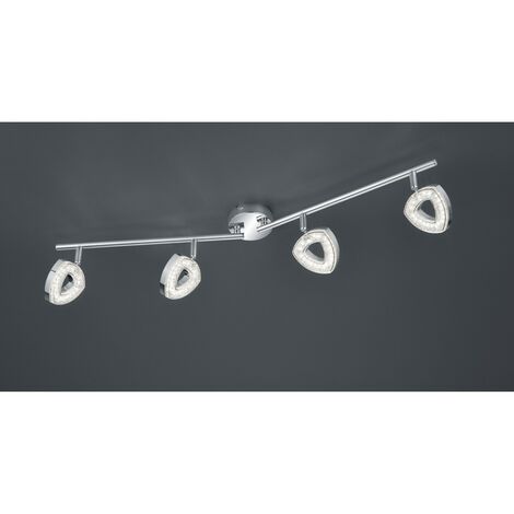 Foco Tours 4 Spot Led Cromo L80 cm Trio Iluminación