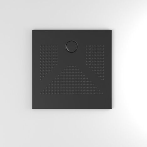 Plato de ducha cuadrado 80x80 negro mate.
