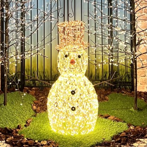 Muñeco de nieve 3D H70cm con MicroLED