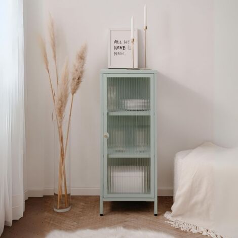 Vitrina Milton 01A de acero laminado con 1 puerta de vidrio templado ...