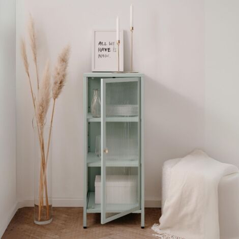 Vitrina Milton 01A de acero laminado con 1 puerta de vidrio templado ...