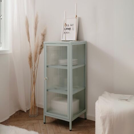 Vitrina Milton 01A de acero laminado con 1 puerta de vidrio templado ...