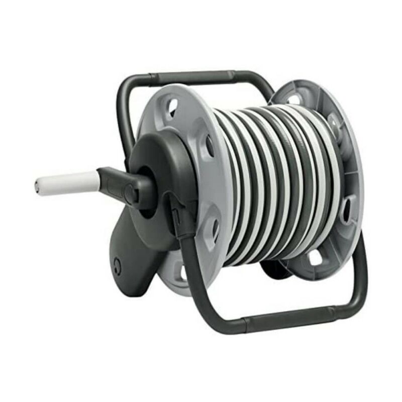 Mini Concept Ready tragbarer Schlauchaufroller grau mit 15 Meter Schlauch