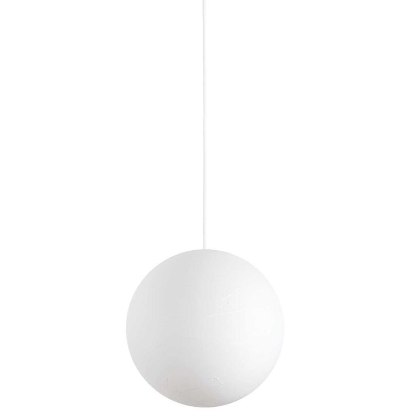 Weiße Hängeleuchte D 300 x H min 520 - max 2270 mm