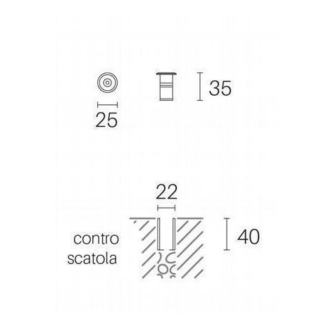 Begehbare 1W LED 4000K Micro Steel Line