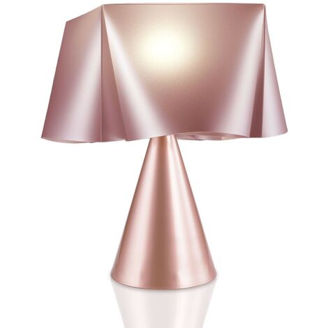 Pink Metal Cone Tischlampe aus Kunststoff Cm. 28 x 32 Std