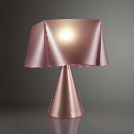 Pink Metal Cone Tischlampe aus Kunststoff Cm. 28 x 32 Std