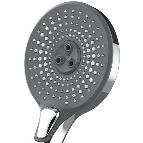 Schwarz-chrome Handbrause mit 3 Düsen – Vortex-Serie