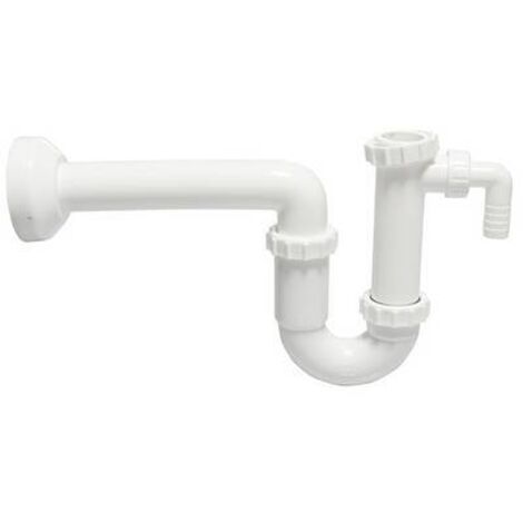 Siphon mit Einweg-Waschmaschinenanschluss.