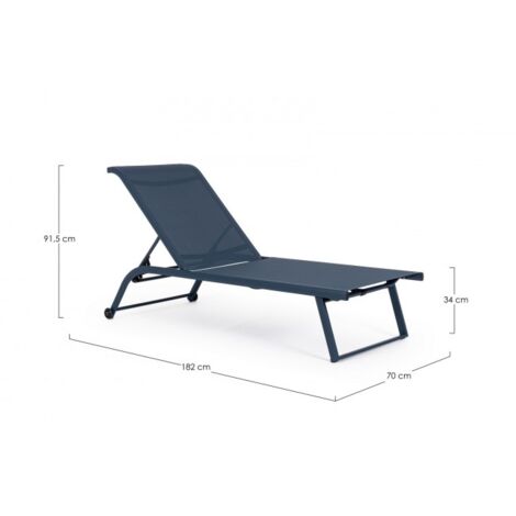 2x Liege c-Räder navy 70x182x91,5 cm