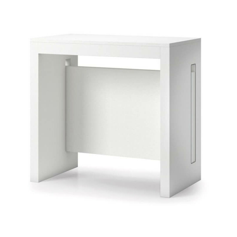 Table console transformable blanche