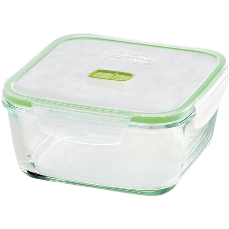 Récipient en verre carré 2 en 1 de 1,4 litre