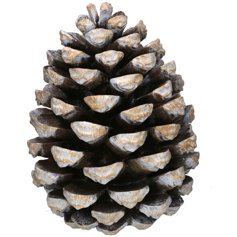 Pomme de pin en résine marron cm27,5x27,5h35,5