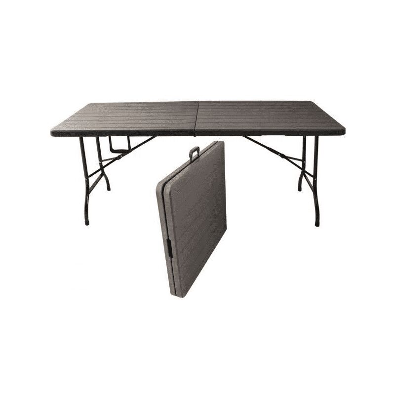 Table pliante en pvc effet bois
