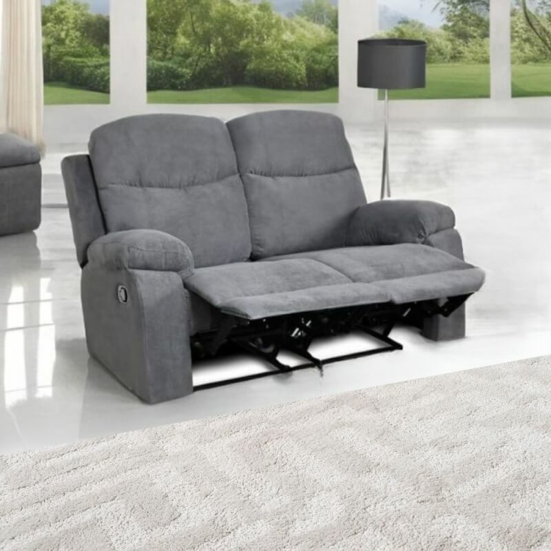 Canapé Chicago inclinable 2 places gris Twist 20