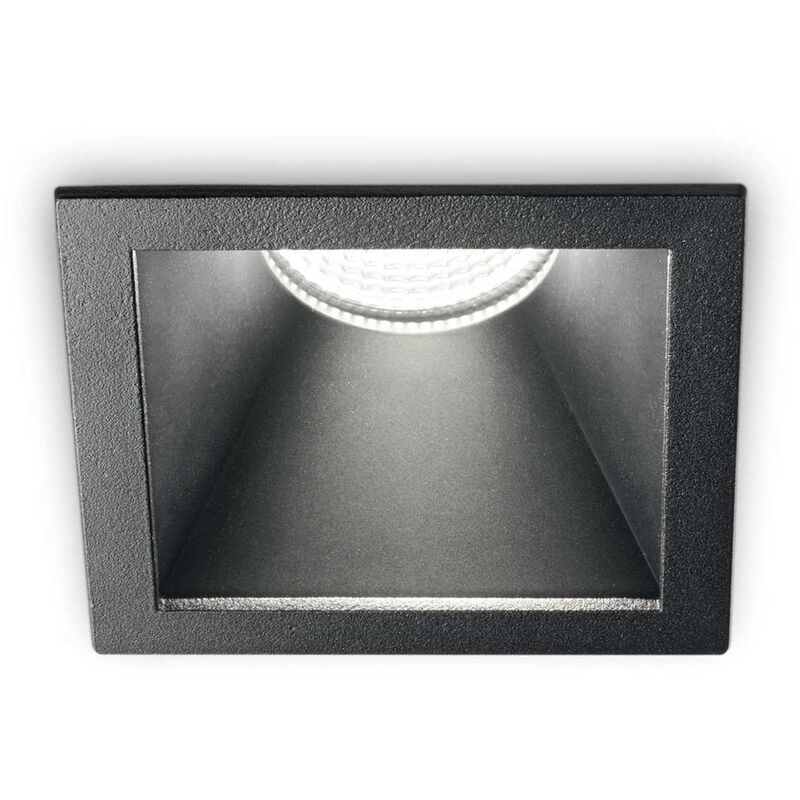 Spot encastrable carré 11W 3000K noir mat - L84xH120xP84mm